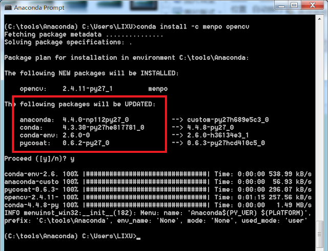 LI Xu's World: Python: Intalling opencv