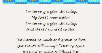 Baby and Me: I'm Turning ONE Today: A Poem