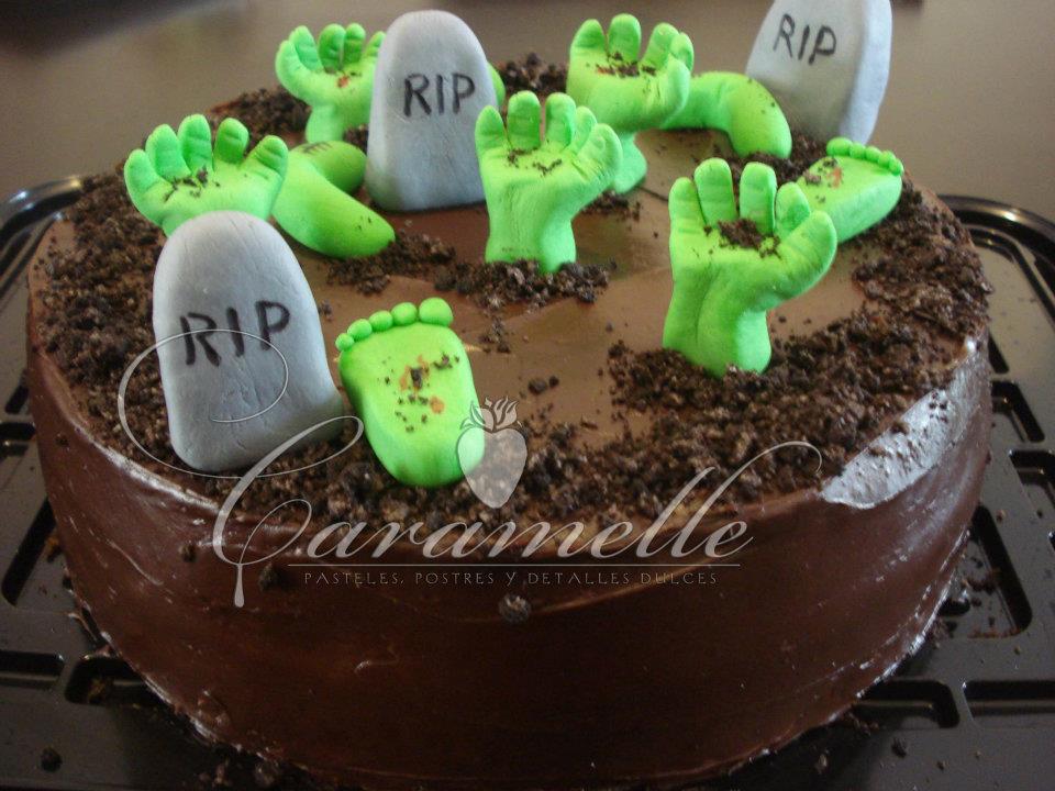 Caramelle Postres: Pastel de fondant - Zombies!
