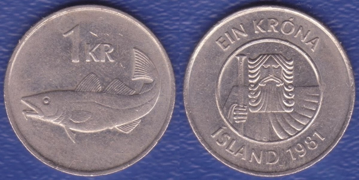 My coins collection: 1 Króna 1981-1987