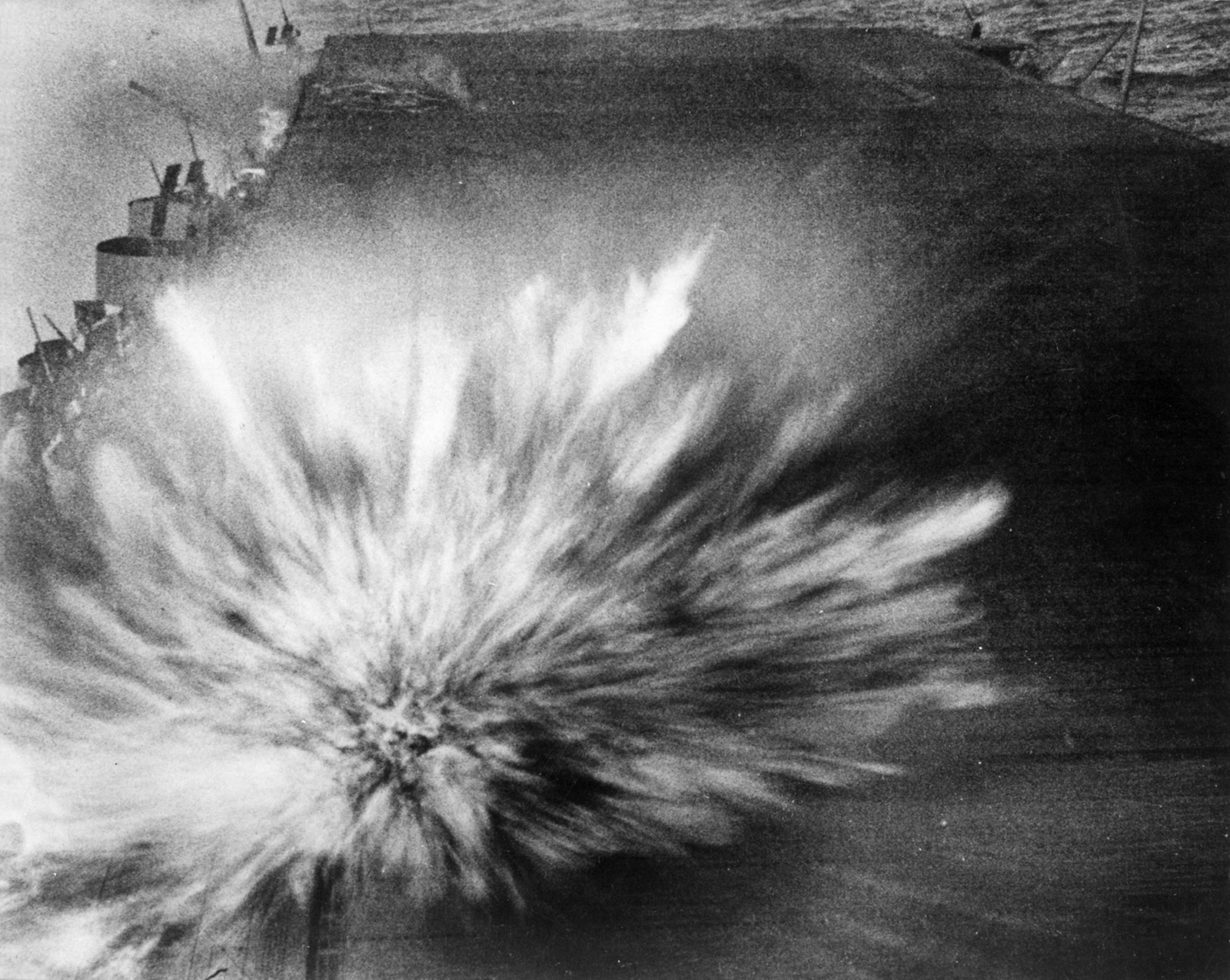 World War II Pictures In Details: Japanese Bomb Impacts USS Enterprise ...