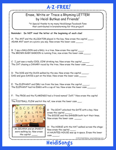 Erase-a-Rhyming LETTER! (FREEBIE!)