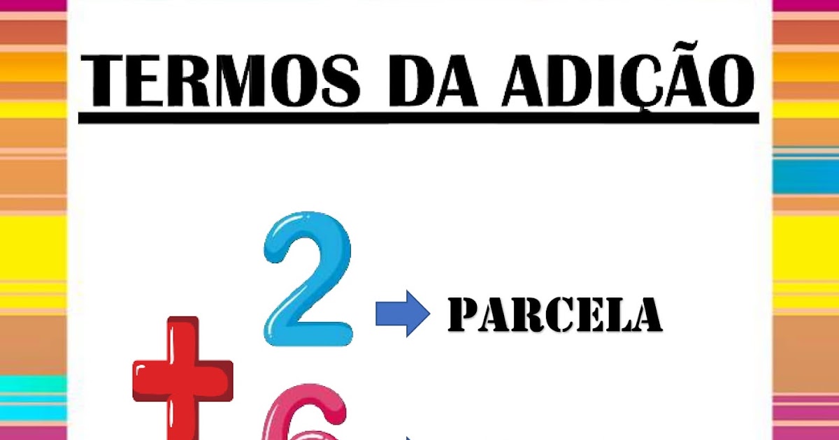 PRÁTICAS PEDAGÓGICAS : MATEMÁTICA: TERMOS DA ADIÇÃO, SUBTRAÇÃO, DIVISÃO ...