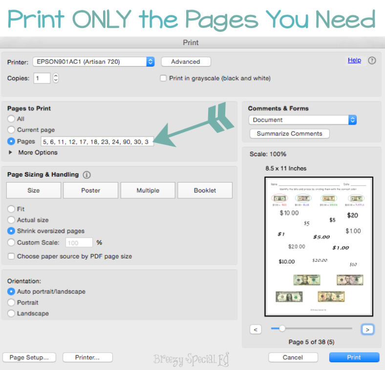 5 Things to Know When Printing Online Resources - Breezy Special Ed
