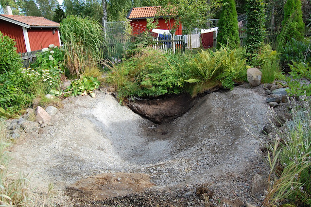 M/S DESIGN Trädgård och Keramik: Dammen gjordes om...