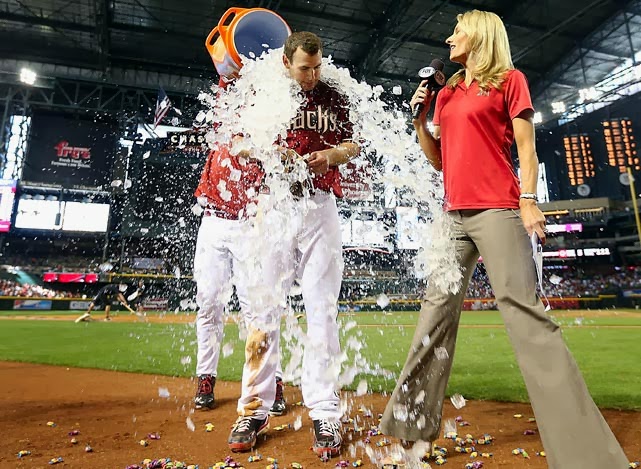 Gatorade Baths: Jody Jackson doused - after Paul Goldschmidt's game ...
