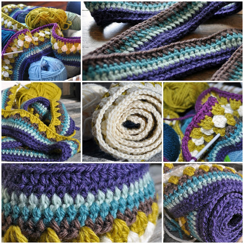 Playing in the Attic: Mixed Stitch Stripey Blanket Update