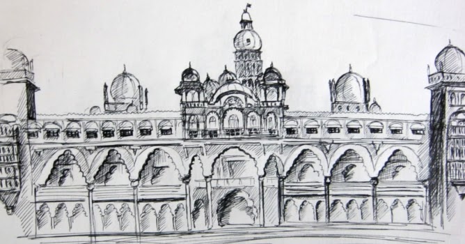 colours..: mysore palace sketches