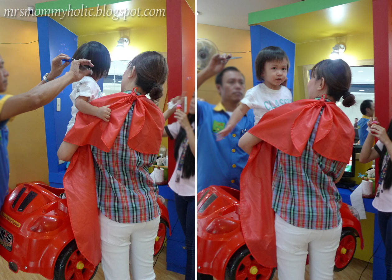 MrsMommyHolic: Sabe gets his first barbers cut