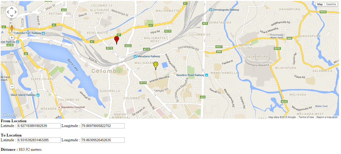 Easy Code Stuff: Getting The Distance Between Two Markers In Google Map ... Easy Code Stuff: Getting The Distance Between Two Markers In Google Map ...