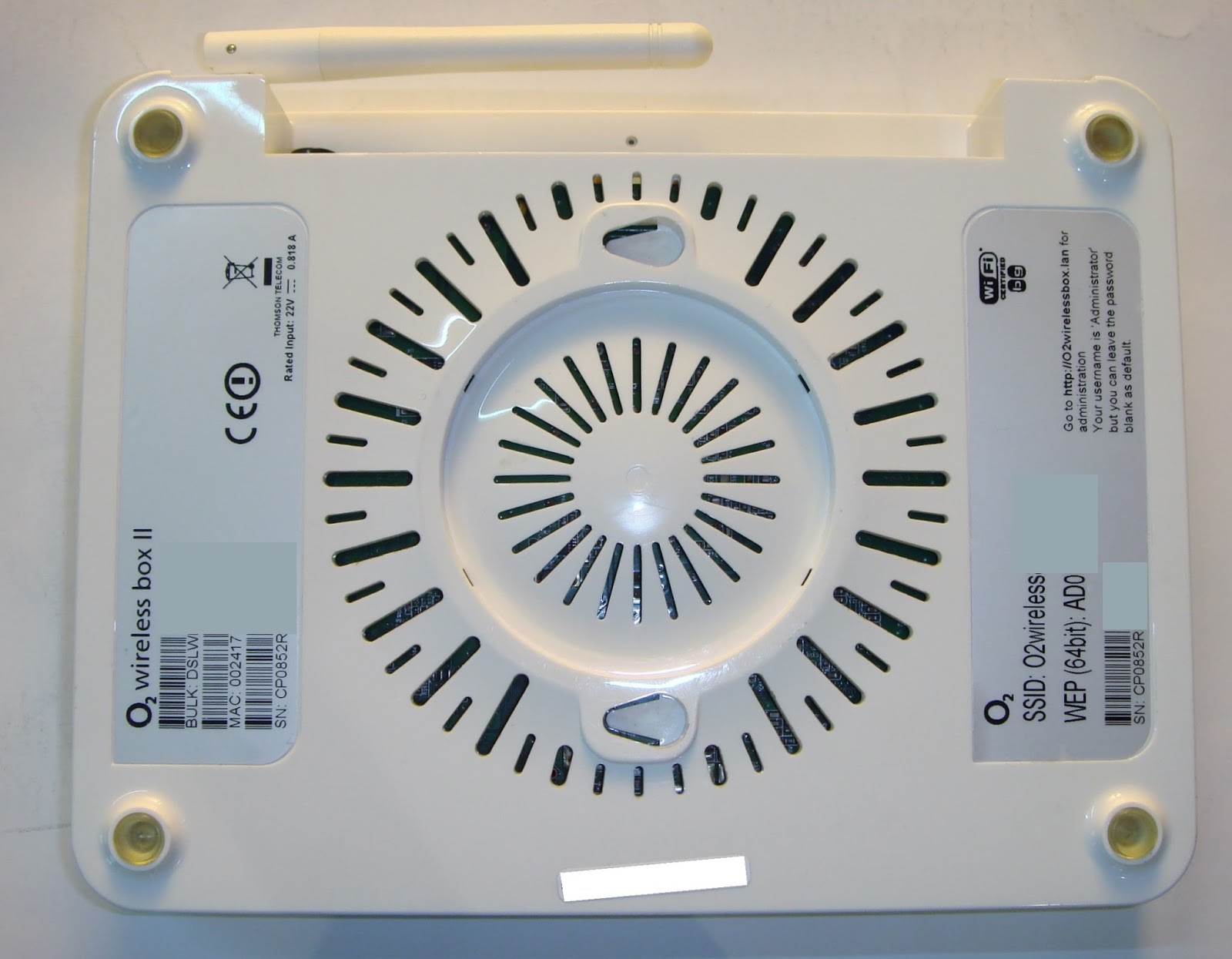 O2 Wireless Box II (Thomson SpeedTouch TG585v7): Info, Use with Other ...