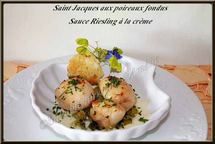 LA TABLE LORRAINE D'AMELIE: Saint Jacques aux poireaux, sauce au ...
