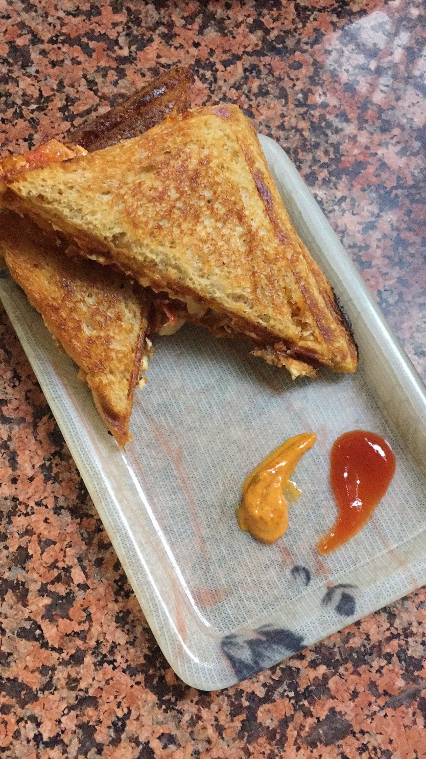 Paneer corn grill sandwich