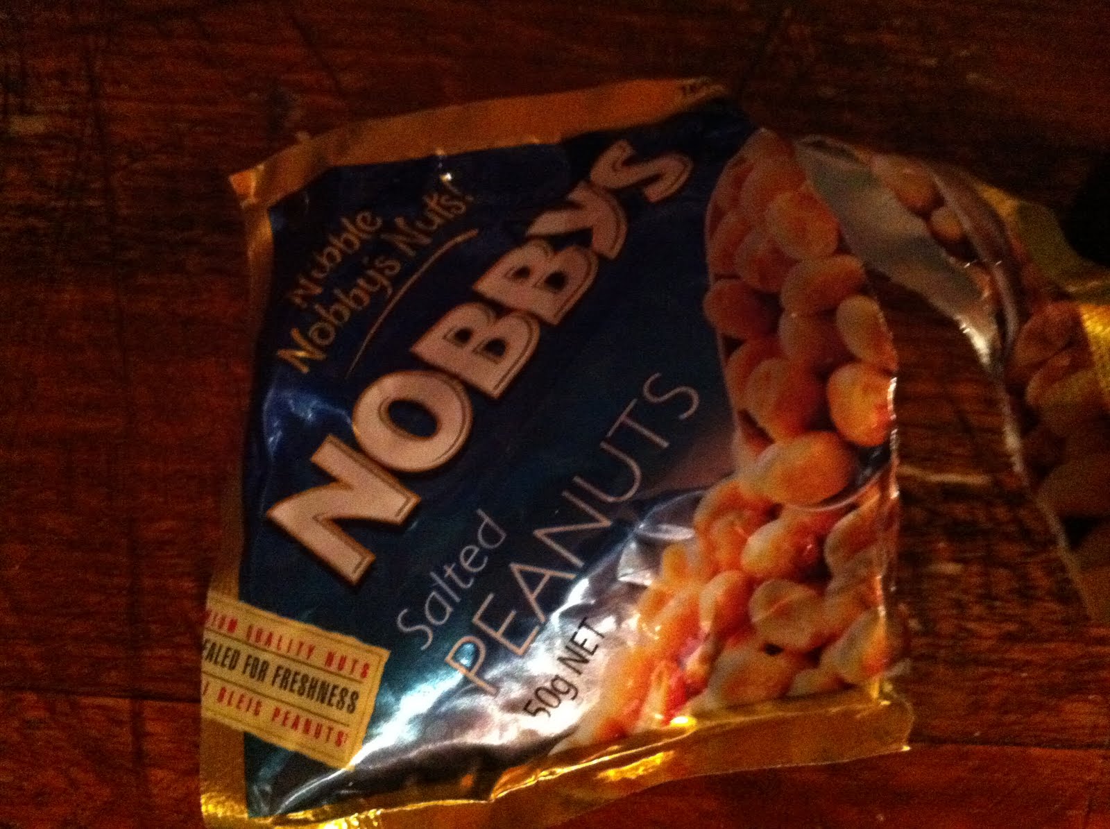 Here's a picture of...: ... an opened packet of Nobby's Nuts!