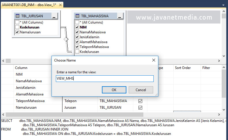 Cara Membuat Table View Pada SQL Server - BLOGYZEN
