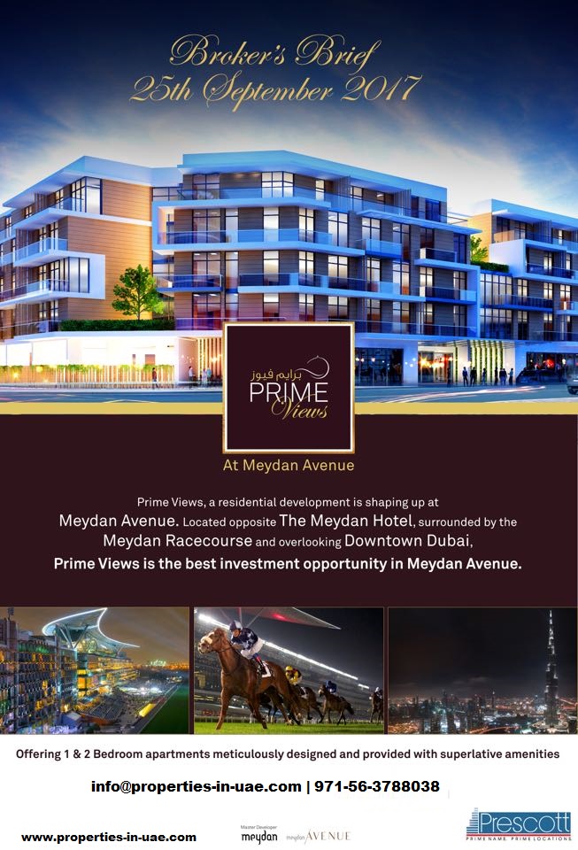 PRIME VIEWS AT MEYDAN AVENUES, DUBAI – PRESCOTT REAL ESTATE DEVELOPMENT ...