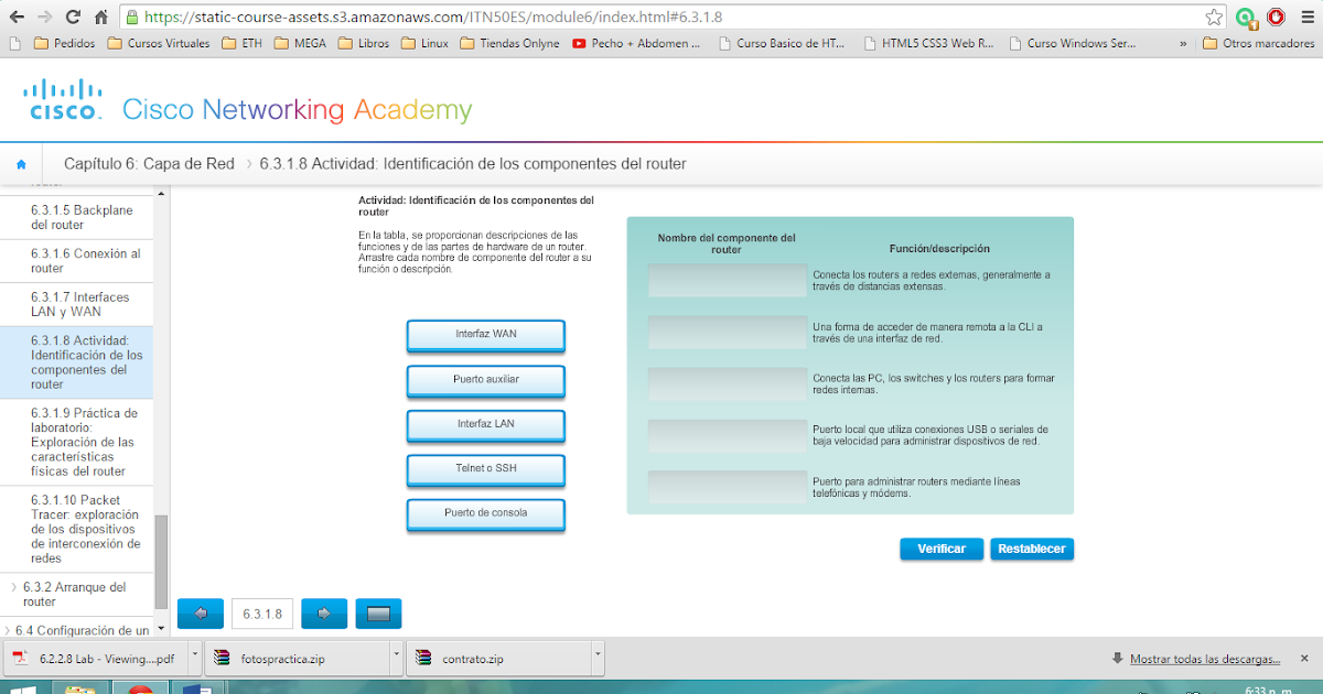 CISCO CCNA 1 v5.0: 6.3.1.8 Laboratorio