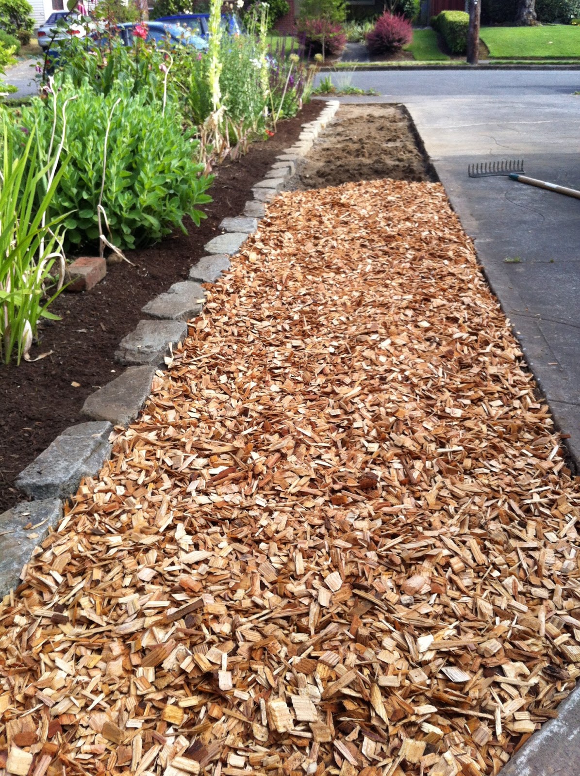 Just a girl with a hammer: I made you a cedar chip wasteland