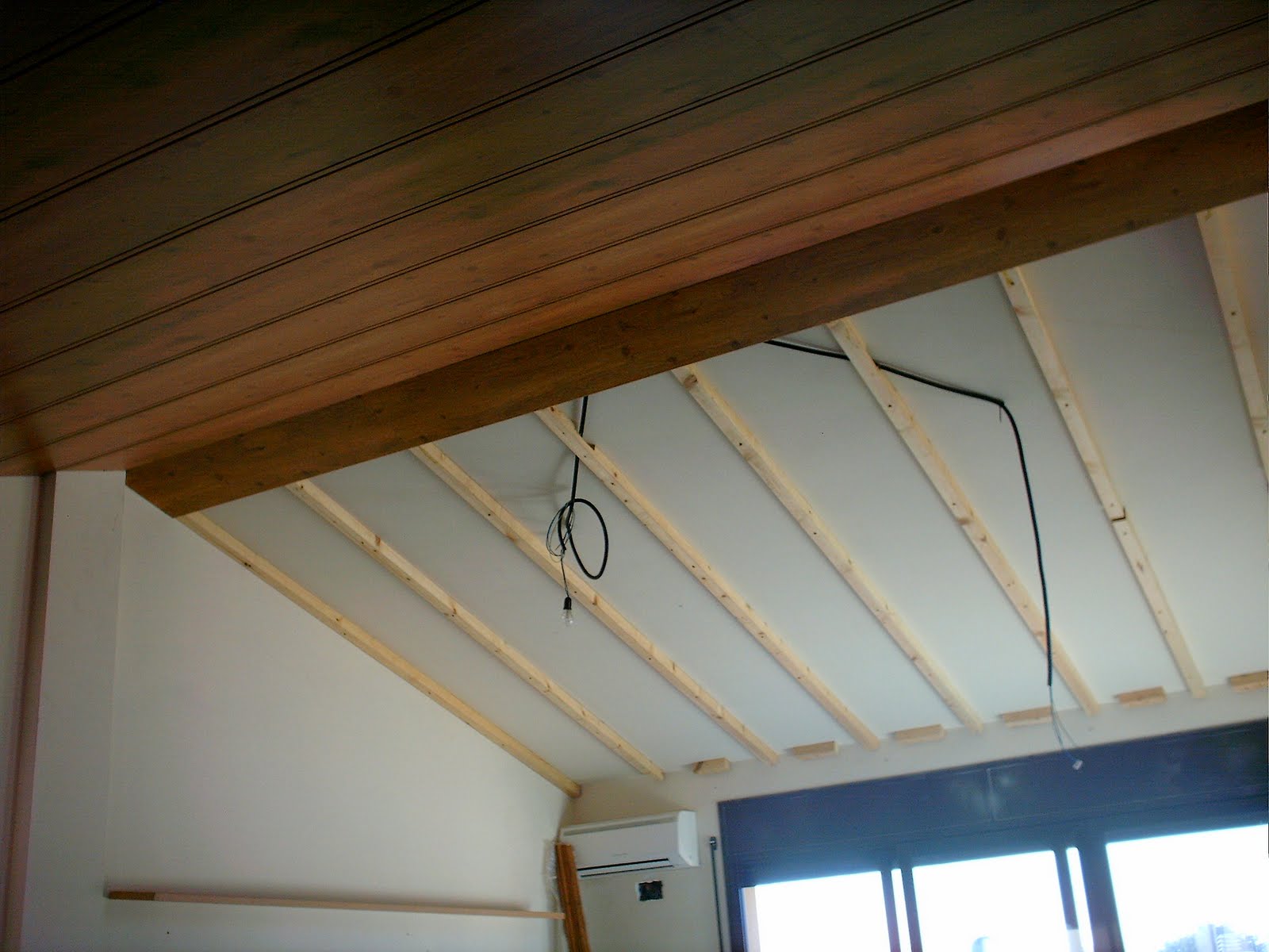 Falso Techo Rustico - Idea Sala De Estar