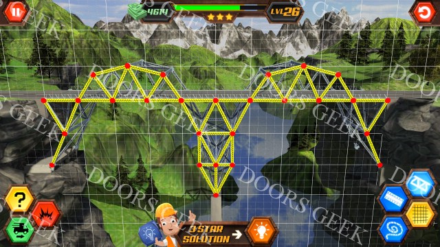 Bridge Construction Simulator [Easy] Level 26 ~ Doors Geek