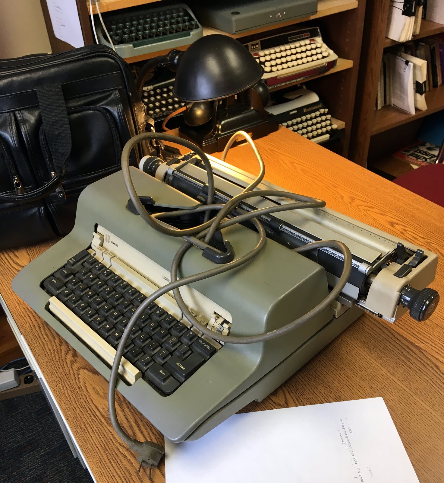 The Olivetti Editor 2 electric typewriter/ /THE TYPEWRITER REVOLUTION