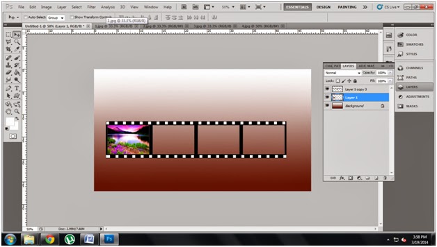 3D Film Roll Eeffect Using Photoshop
