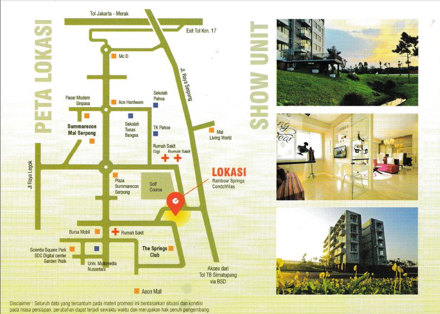 Rainbow Springs Condovillas Summarecon Serpong - Analis Properti