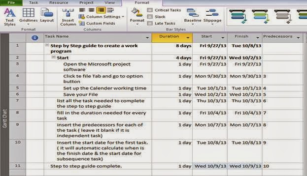 CONSTRUCTION MANAGER: WORK PROGRAM BY MICROSOFT PROJECT : STEP BY STEP ...