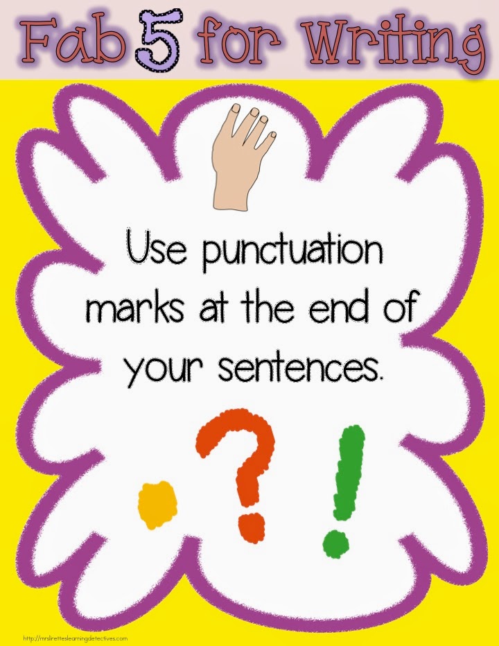 Fab 5 for Writing...New Additions! | Mrs. Lirette's Learning Detectives ...