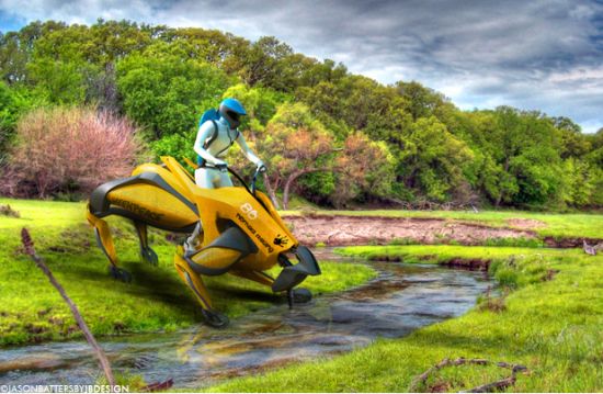 Motoblogn: Project Nomad Four Legged Motorcycle Concept