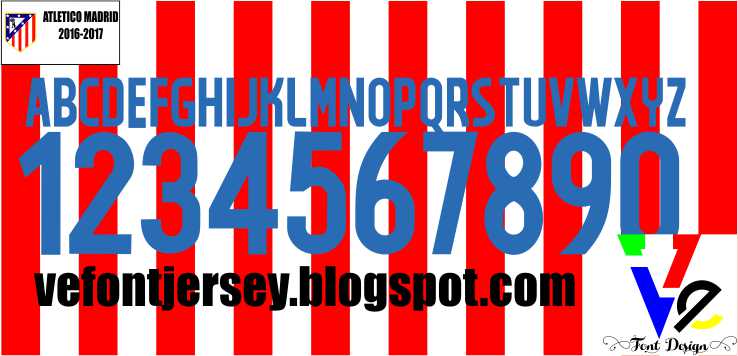 FONT ATLETICO MADRID 2016-2017 ~ font football and design