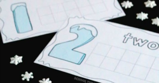 FREE Winter Theme Printable Ten Frames | School Time Snippets