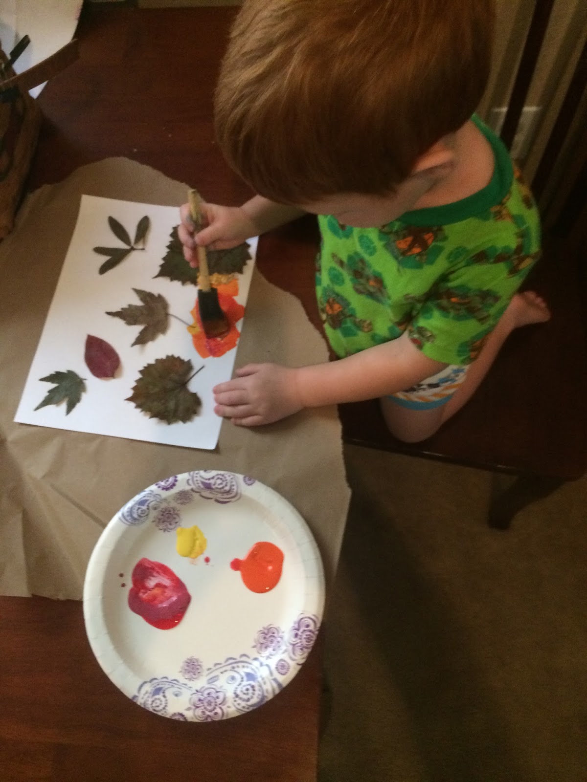 Fall Leaf Painting Activity for Preschoolers and Toddlers - Take It ...