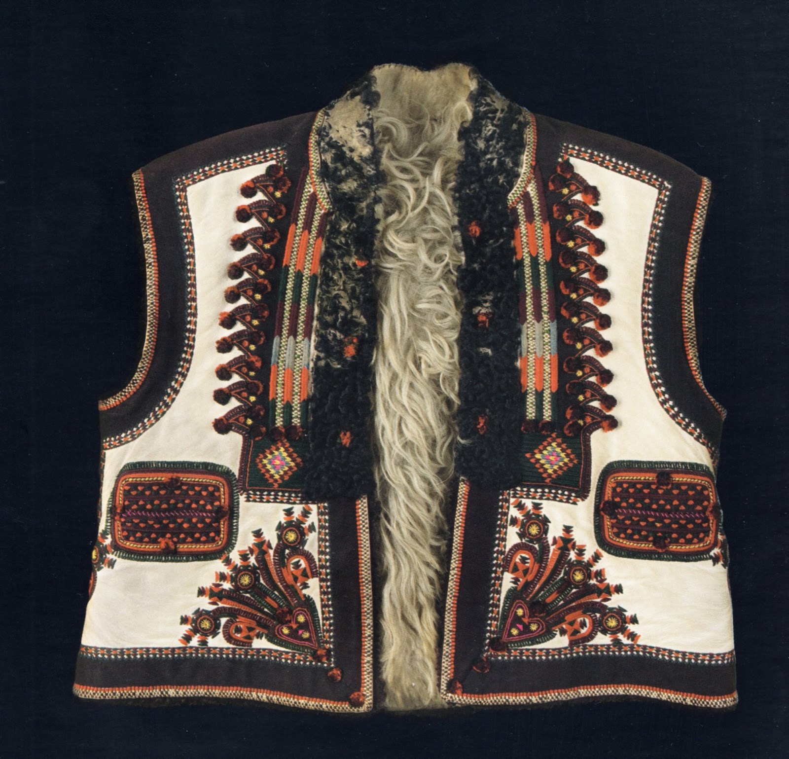 FolkCostume&Embroidery: Kyptar, Hutsul Sheepskin Vest, Hutsulshchyna ...
