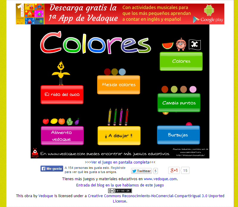 Recursos TIC para Educación Infantil: Colores