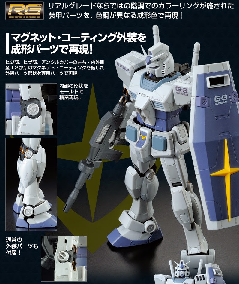 GUNDAM GUY: P-Bandai Exclusive: RG 1/144 RX-78-3 G-3 Gundam - Official Promo Images