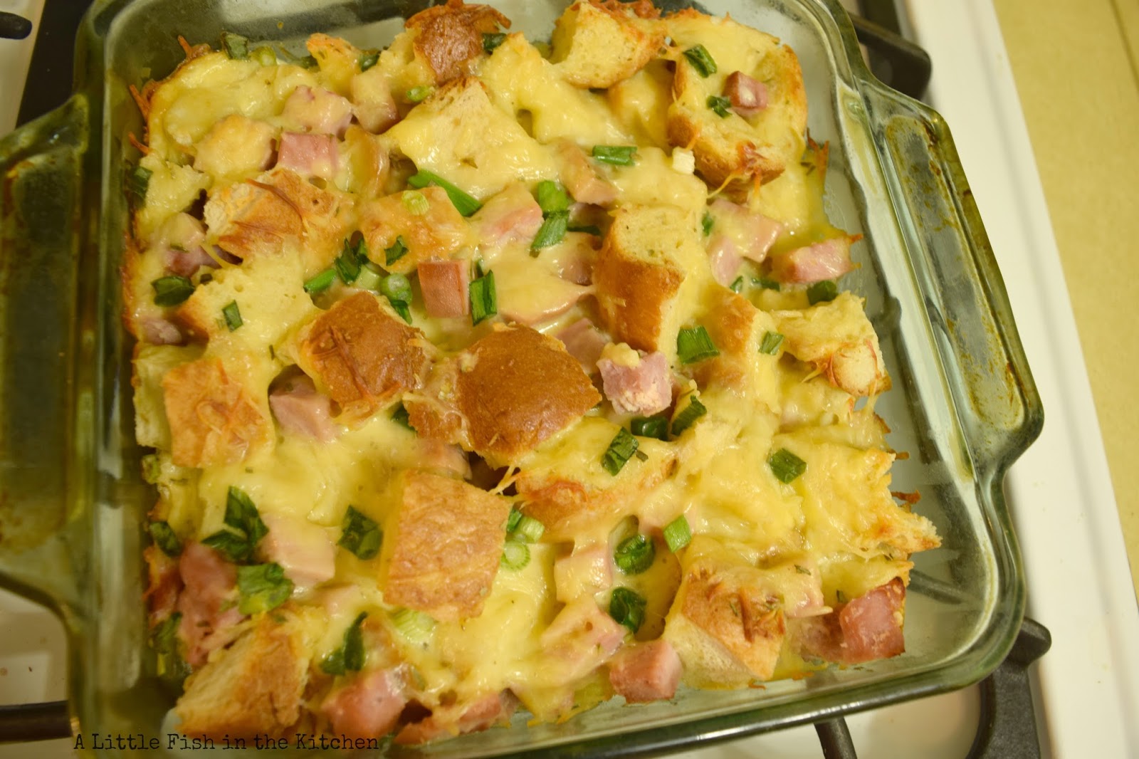 Mostly Ham and Asparagus Strata – A Little Fish in the Kitchen