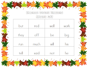 Teacher Mom: Bonus Letter Pack and Thanksgiving Sight Words