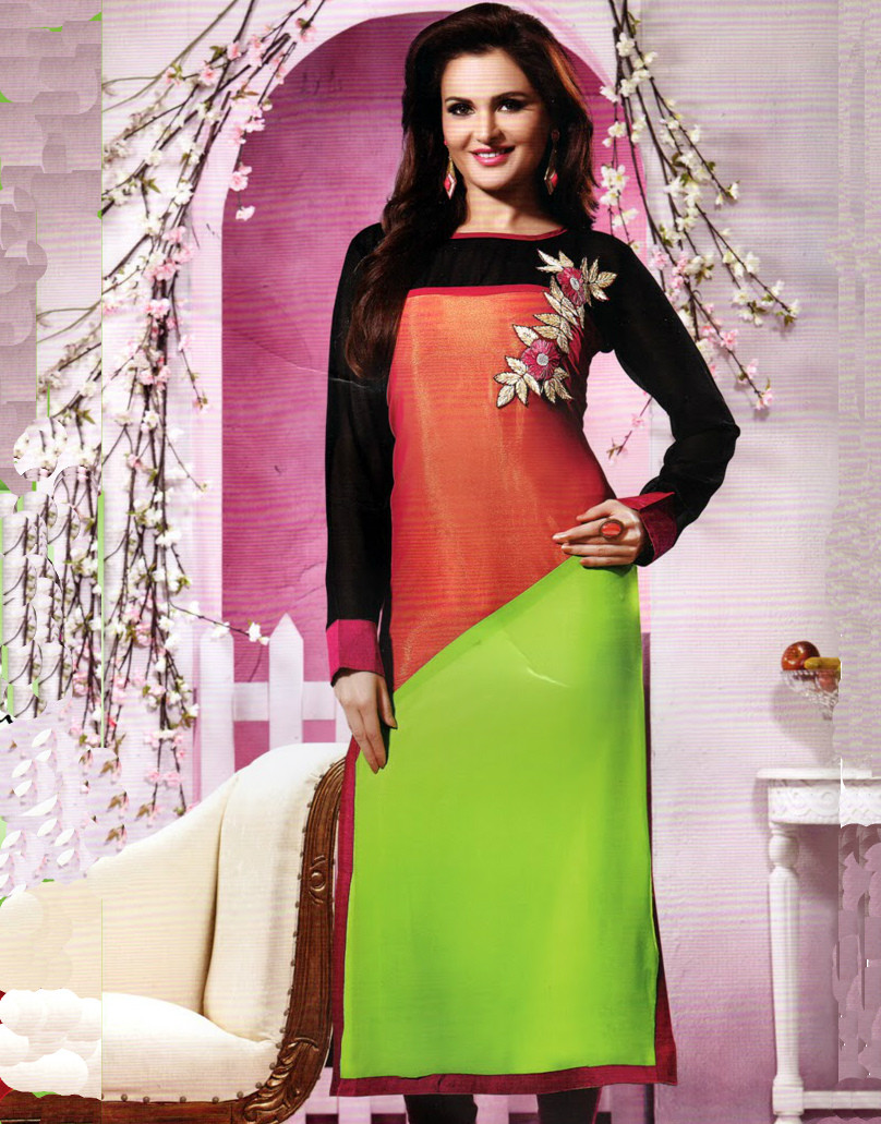 Latest Design of Georgette Kurtis ~ All Fashion Tipz | Latest Pakistani ...