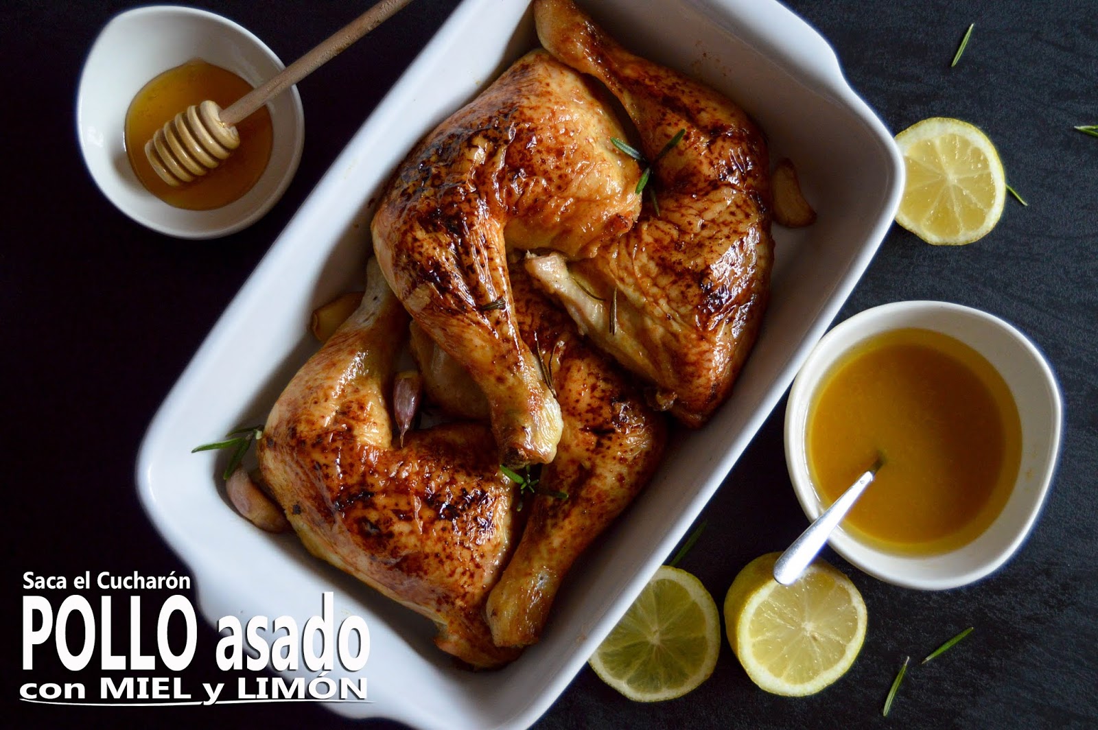 POLLO ASADO CON MIEL Y LIMÓN