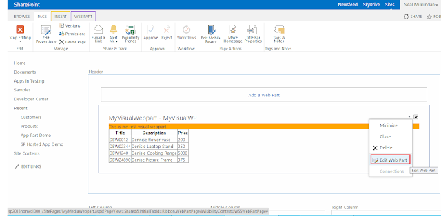 Neal Mukundan Sharepoint 2013 Configurable Web Part Properties