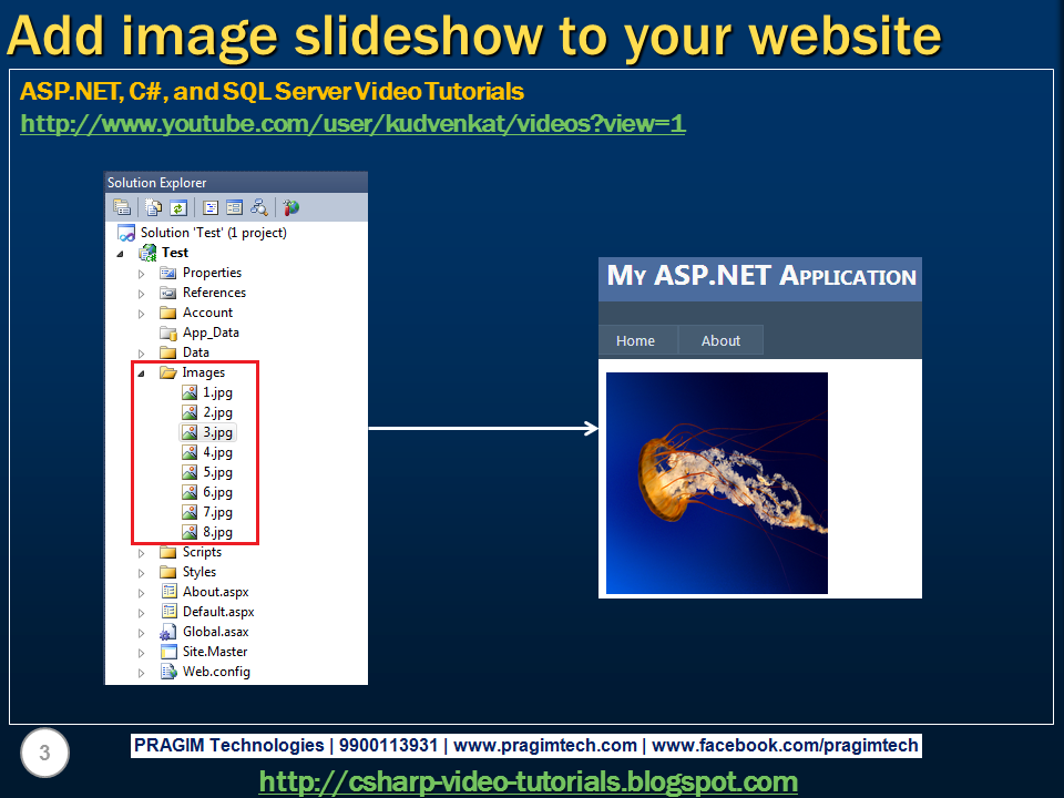 Sql Server Net And C Video Tutorial Part 134 Add Image Slideshow To Your Website Using Asp