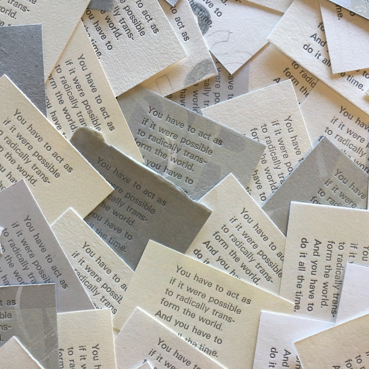 Paper Ponderings: Changing the world...