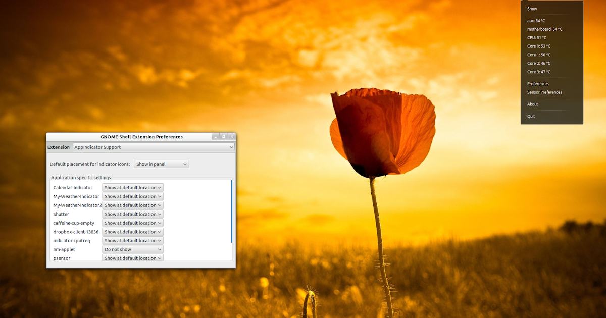 AppIndicator Support For GNOME Shell With A New Extension ~ Web Upd8 ...