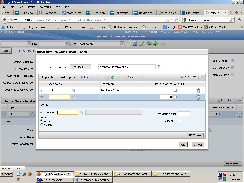 Maximo Functional & Configurations : Integration Framework ...