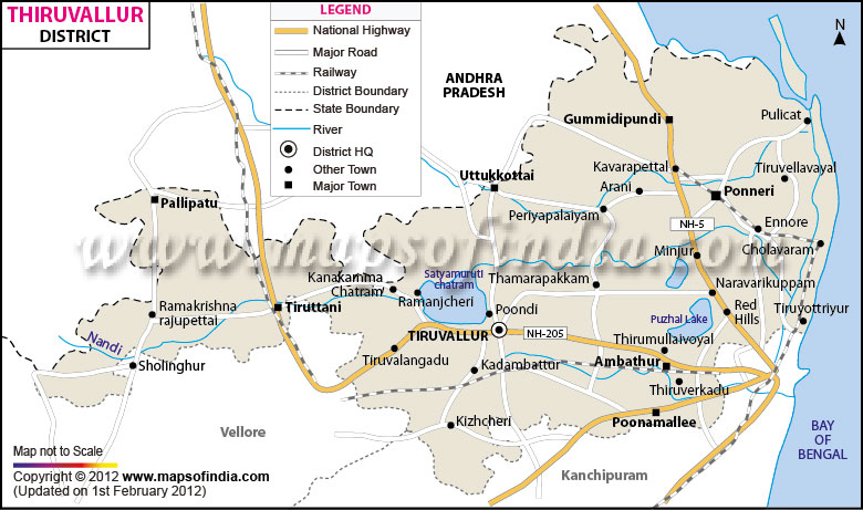 Thiruvallur District Information, Boundaries and History from Shankar ...