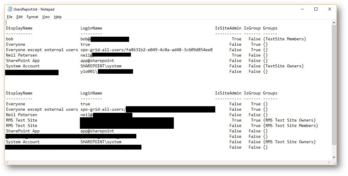 O365 - Export SharePoint Online Permissions