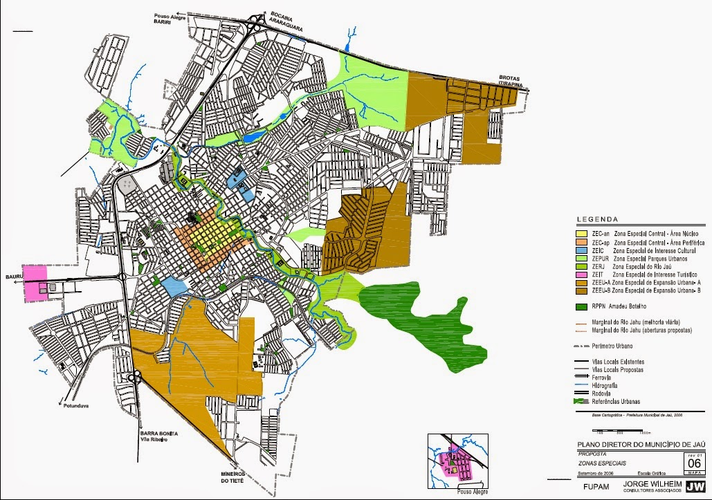 Plano diretor de Jaú - SP: Mapas - Plano Diretor (2006)