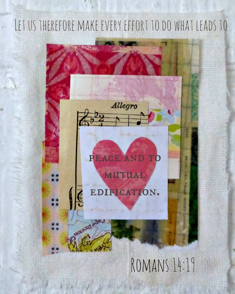 Art by Erin Leigh: Romans 14: What Leads to Peace...