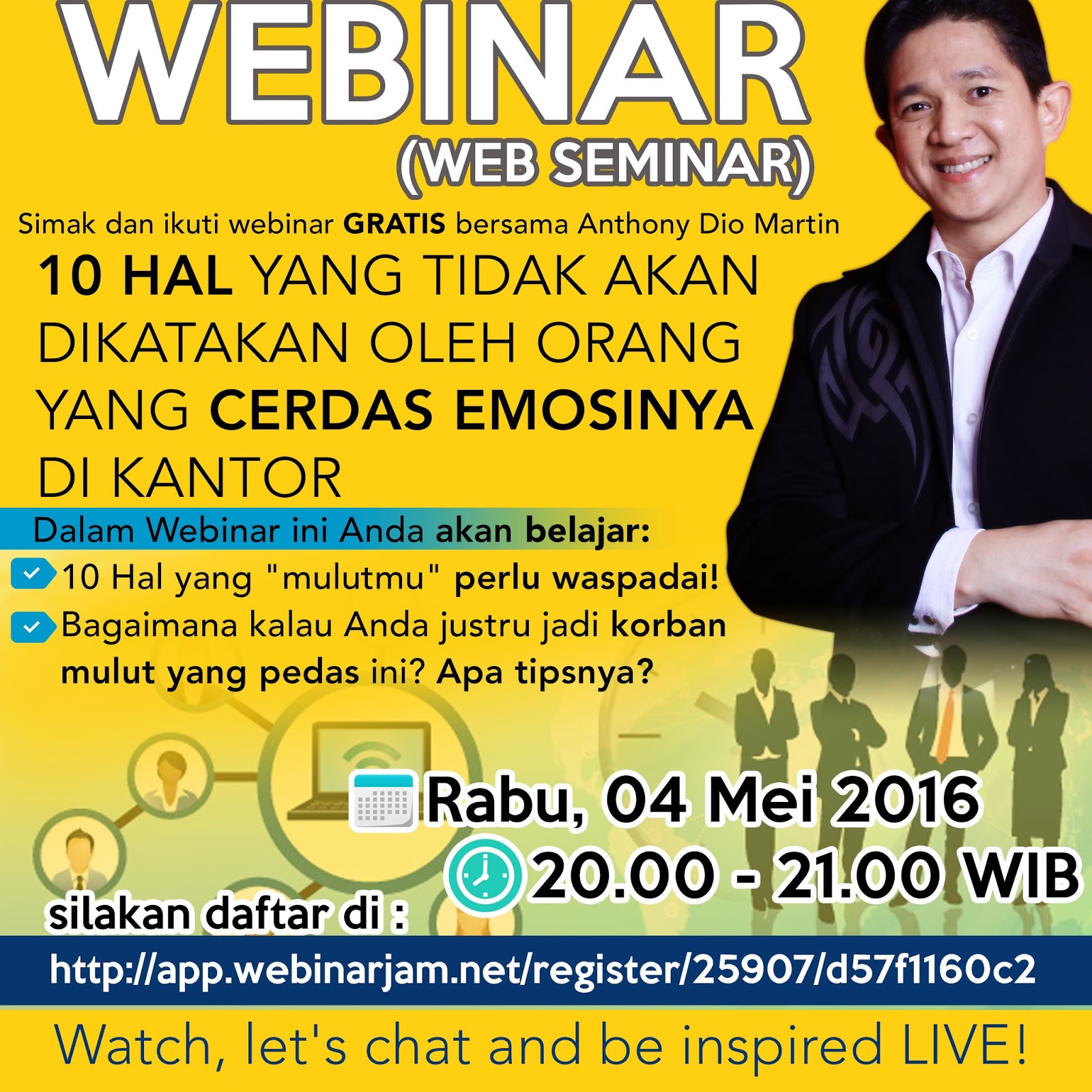 DAFTAR Webinar (Web Seminar) Gratis KECERDASAN EMOSIONAL, 4 Mei 2016 ...